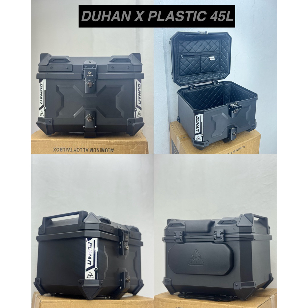 ORIGINAL DUHAN 45L HARD PLASTIC TOPBOX TOP BOX DUAL LOCK | Shopee ...