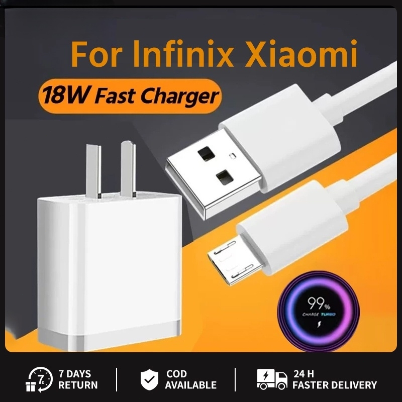 For Xiaomi 18W Fast Charger Type C + Micro USB 11T Redmi Note 12 POCO ...