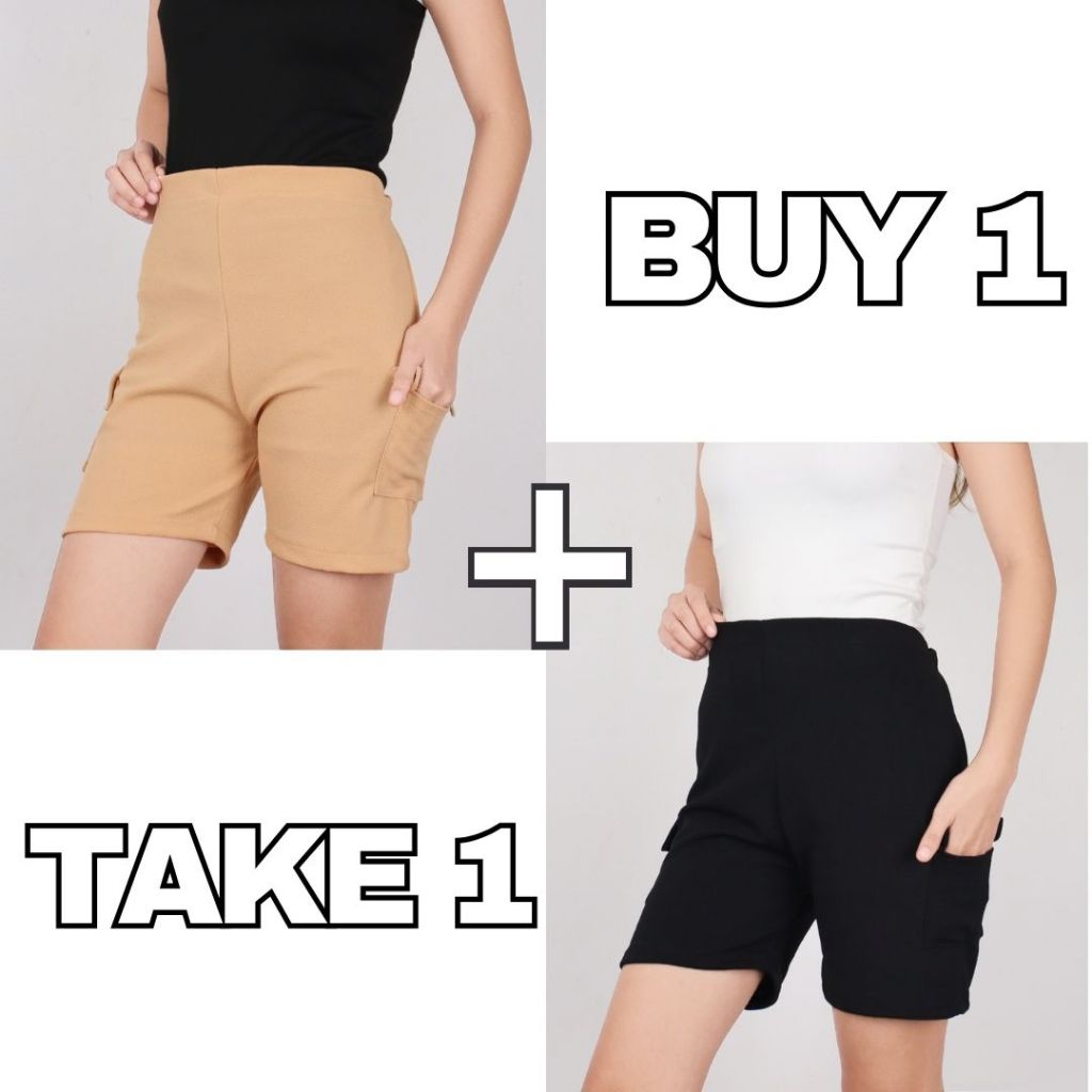 SS Buy 1 Take 1 Aira High-Waist Cargo Shorts With Working Two Side ...