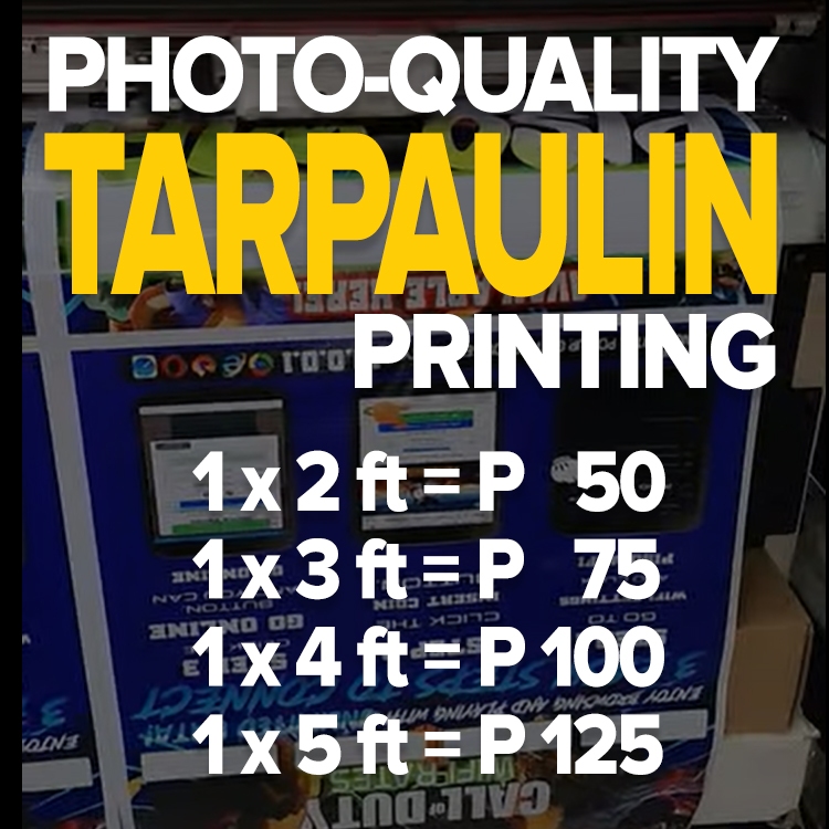 1ft | Photo-Quality TARPAULIN Printing | Custom Sizes | FREE 4 Eyelets ...