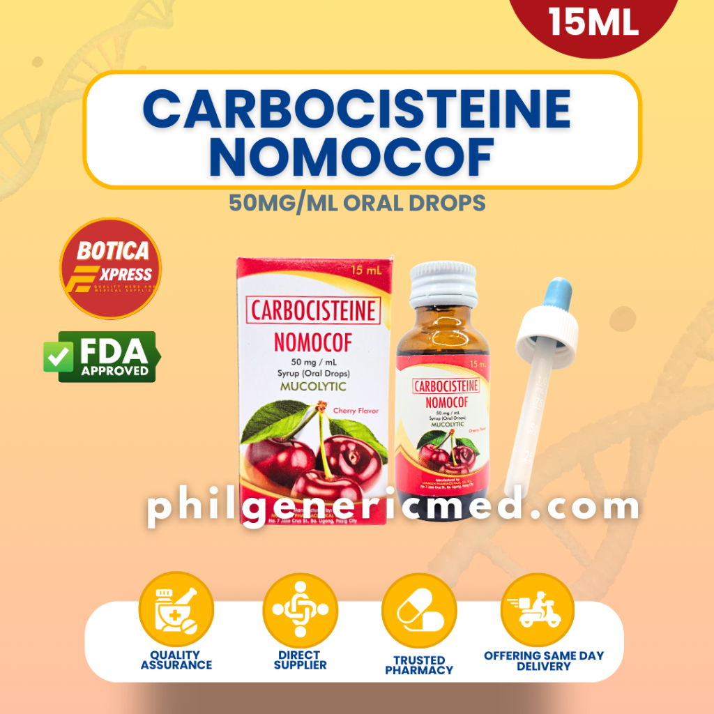 Nomocof Carbocisteine Drop 50mg – 15mL | Shopee Philippines