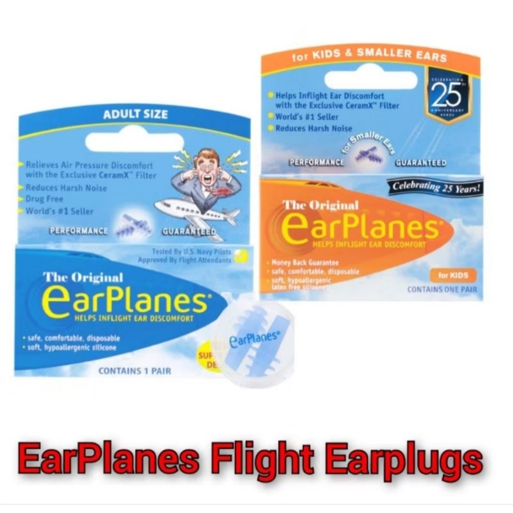 EarPlanes® Ear Plugs Airplane Travel Ear Protection 1 Pair | Shopee ...