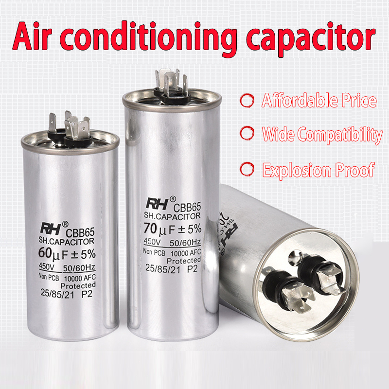 CBB65 Aircon Capacitor 20/30/60/70UF Air Conditioner Compressor Start ...