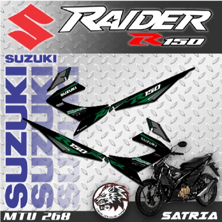 SUZUKI RAIDER R150 CARB, SATRIA PREMIUM DECAL STICKER EASY INSTALL ...