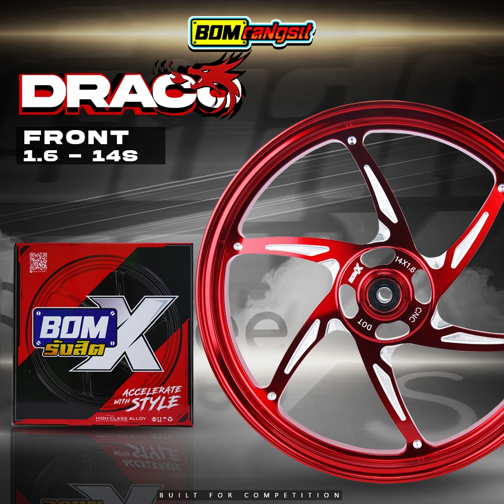 Bom Rangsit BomX Draco Cnc Mags14s 6 SPOKES Motor Accesory | Shopee ...