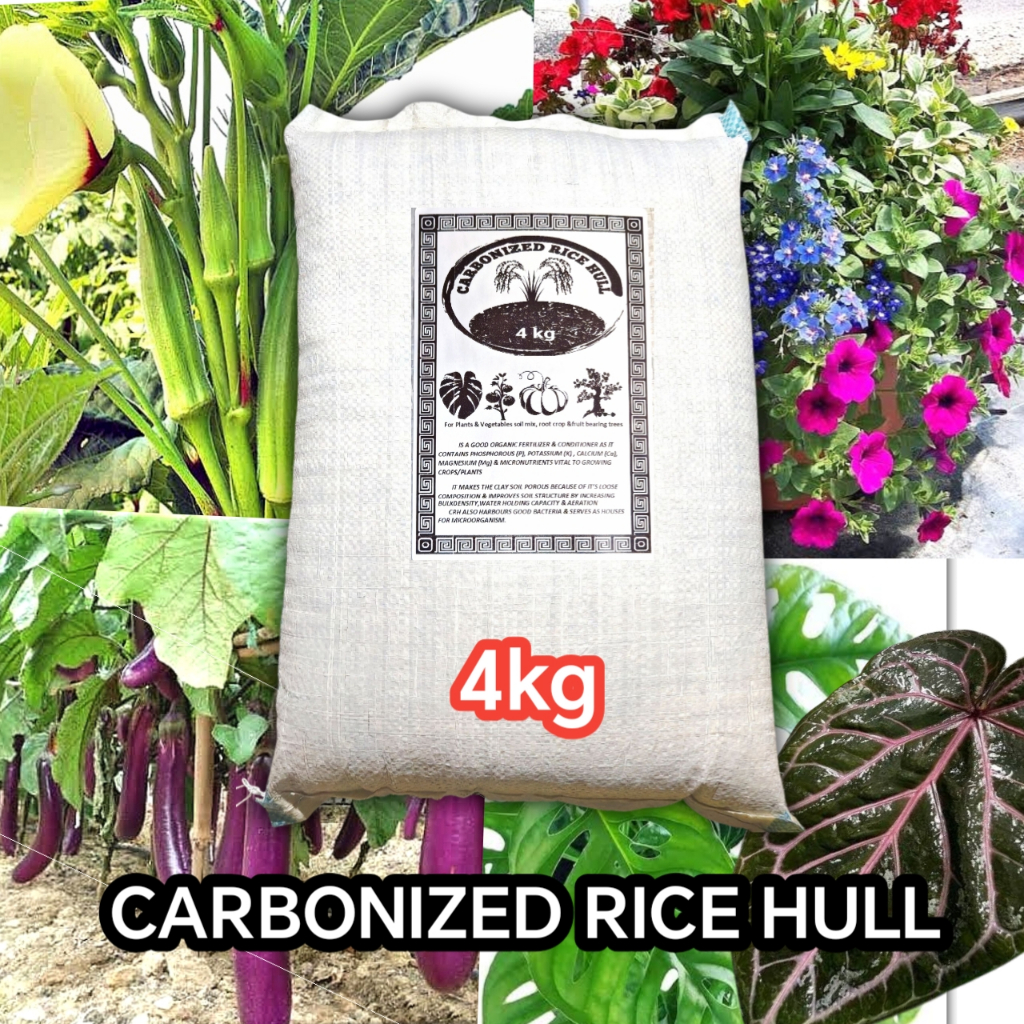 Carbonized Rice Hull 1 sack 4kg | Shopee Philippines