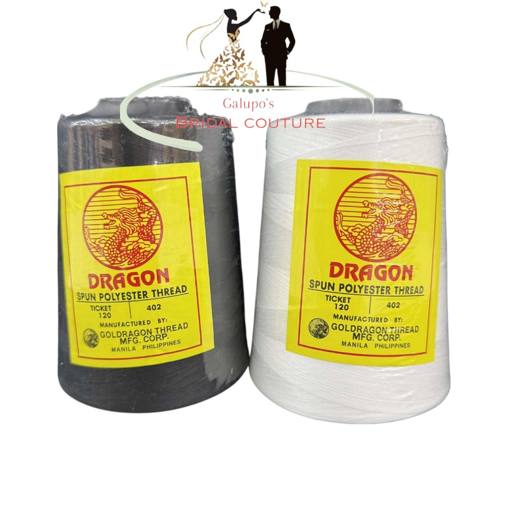 DRAGON SPUN POLYESTER COTTON THREAD 10,000MTRS | Shopee Philippines