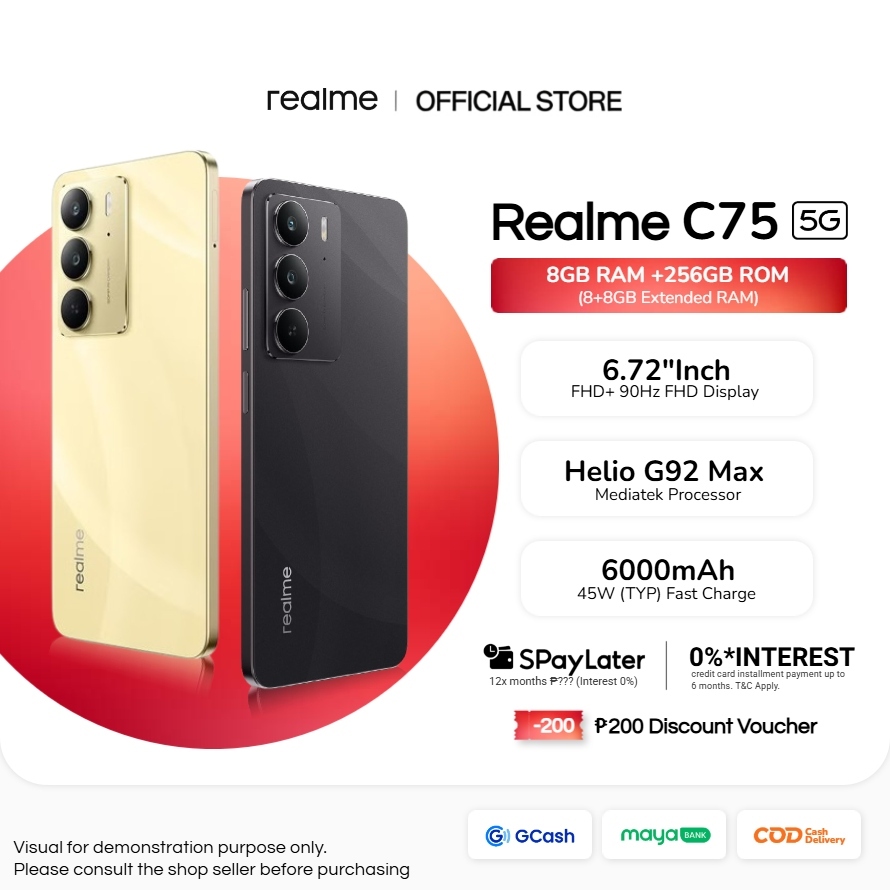 【7.7 SALE】Realme C75 | 8GB RAM + 256GB ROM | 50MP AI Super Clear Camera ...