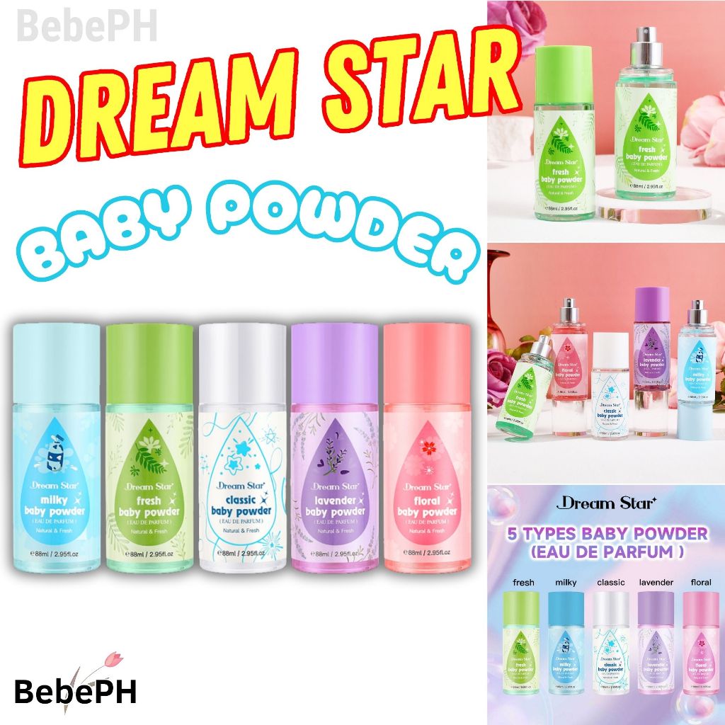 bebe.ph 88ml Dream Star Baby Powder perfume long lasting Fresh Milky ...