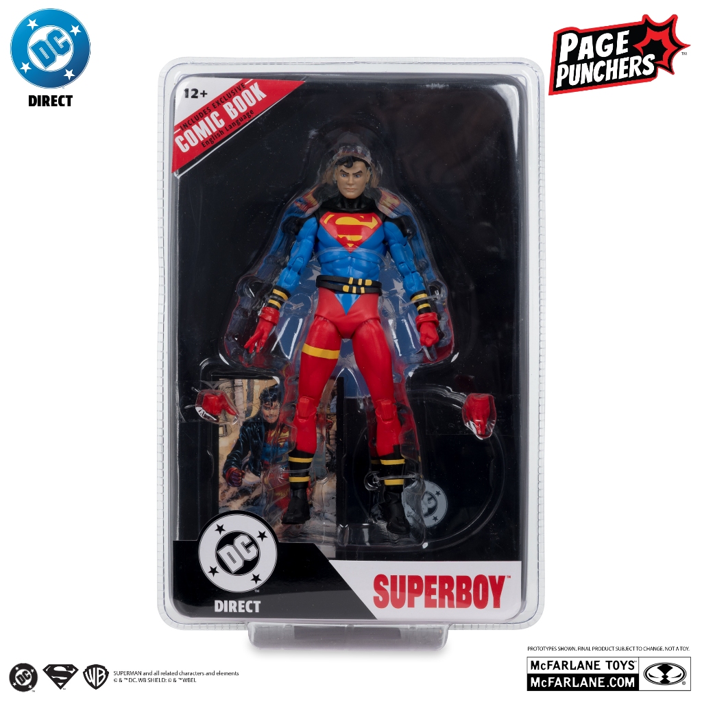 Superboy (Return of Superman) 7in Action Figure w/ Comic (Page Punchers ...