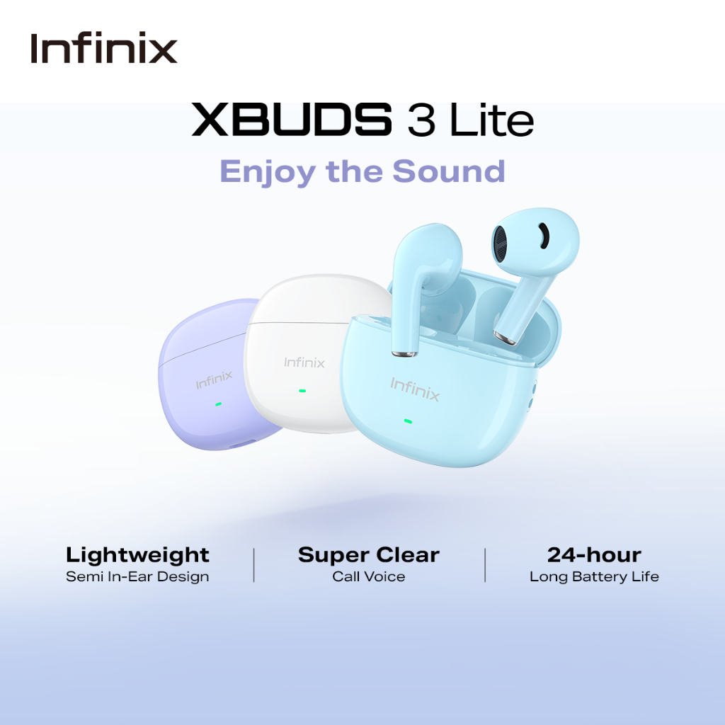 Infinix XE33 XBuds 3 Lite | Semi-In-Ear Design Light and Comfortable ...