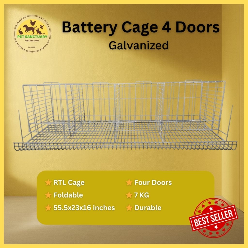 4 Door Battery Cage Galvanized / RTL / Breeding cage / Kulungan ng ...