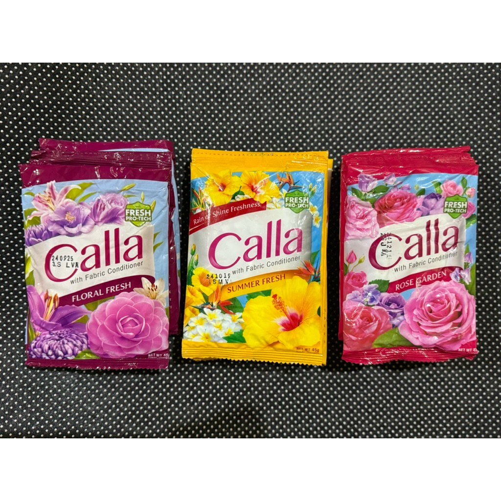 Calla Laundry Detergent Powder with Fabric Conditioner 45gx6s | Shopee ...