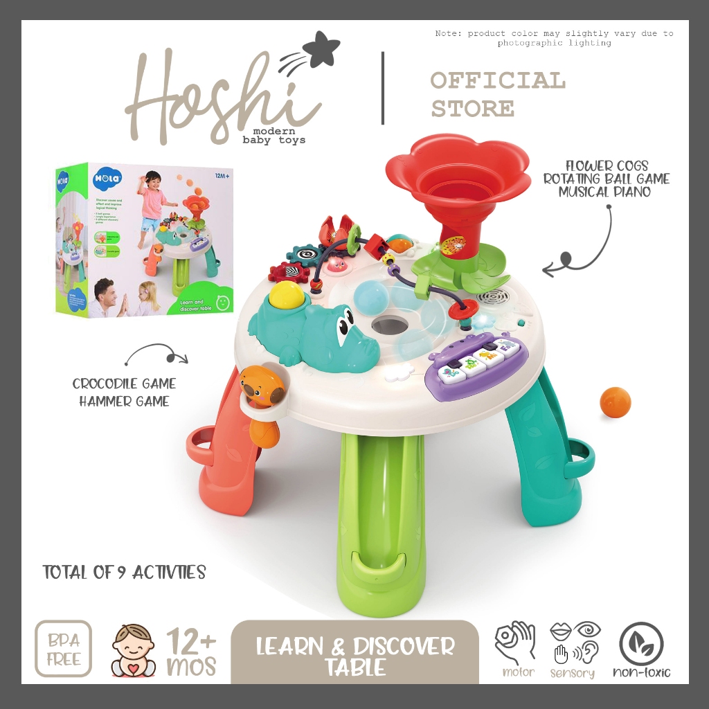 Hoshi Baby x Hola Toy Learn & Discover Table, Educational Interactive ...