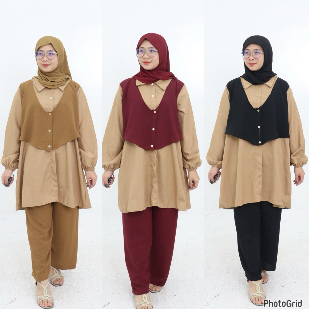 COMBI TERNO CRINKLE & TASLAN FABRIC | Shopee Philippines