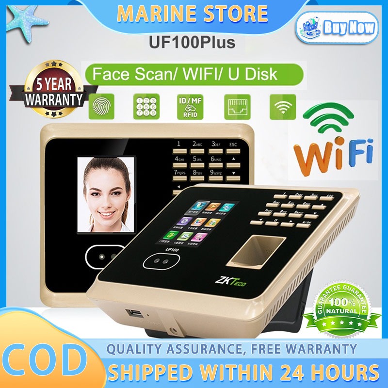 Zk Timeandattendance Machine Uf100plus Wifi Timeandattendance Machine Faceandfingerprint Recognition