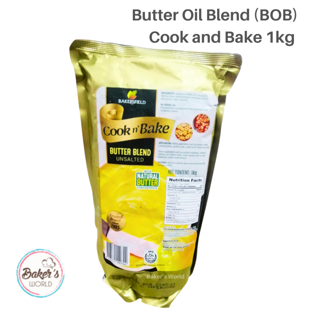 Bakersfield Butter Oil Blend (BOB) Cook and Bake Available in 1kg and ...