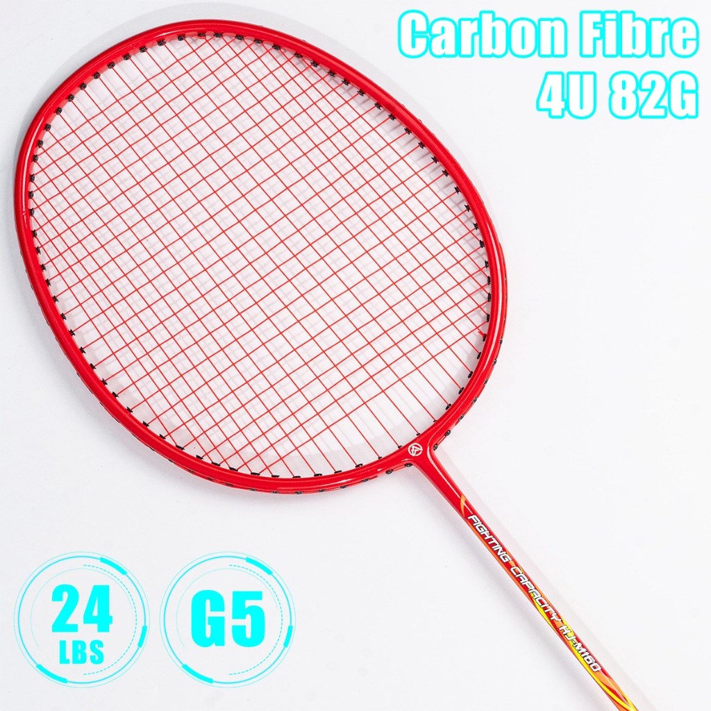 ALPSPORT RR Pro 2Pcs 4U 22LBS Badminton Racket Red Ori Carbon Raket for ...