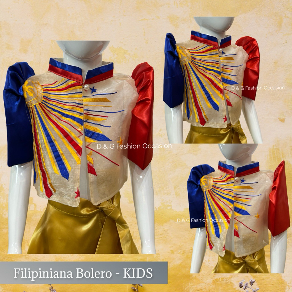 Modern Filipiniana Bolero for KIDS - SINAG ARAW (MULTI) | Shopee ...