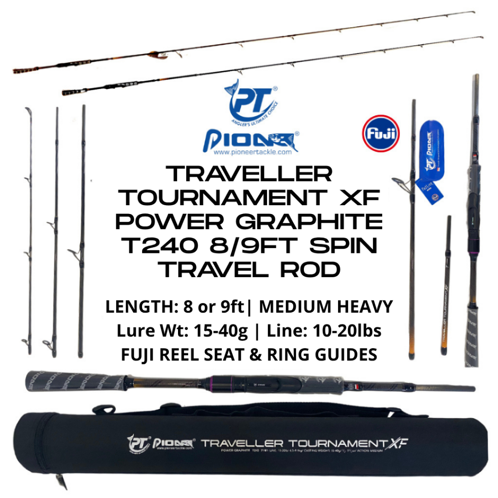 Pioneer Traveller Tournament XF Power Graphite 7ft 8ft 9ft Overhead ...