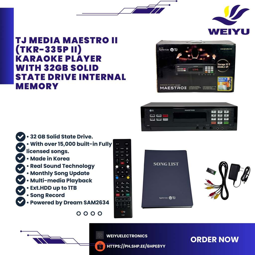 TJ Media MAESTRO II (TKR-335P II)Karaoke Player | Shopee Philippines