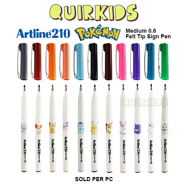Artline 210 x Pokemon Colored Sign Pen 0.6mm Felt Tip | Shopee Philippines