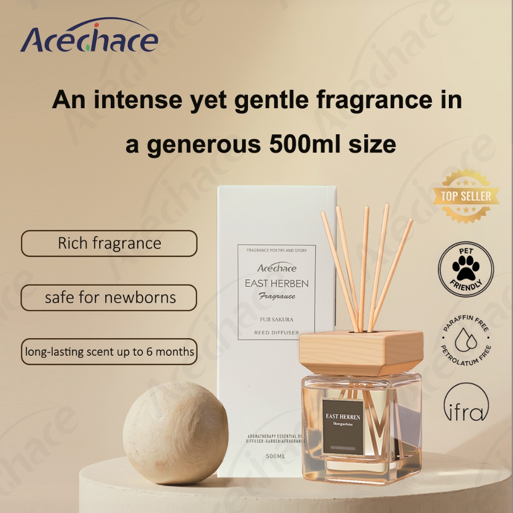 【500ML Reed Diffuser】air freshener for room/import high-end home ...
