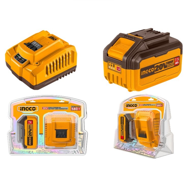 INGCO P20S 20V Li-ion Battery & Charger Kit ideal for power tools and ...
