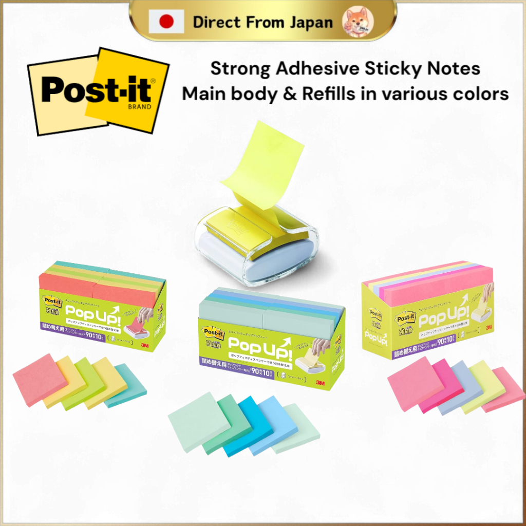 Post-it Strong Adhesive Sticky Notes Pop-up Note Yellow 75 x 75 mm 30 ...