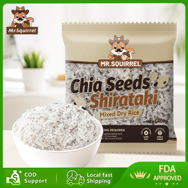 Mr Squirrel Chia Seeds Dried Shirataki Rice Konjac Rice Skinny Rice ...