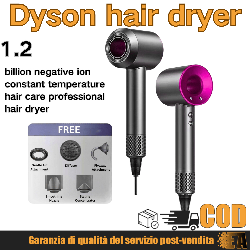 Dyson High speed hair dryer 200million negative ion dryer 3 minutes ...
