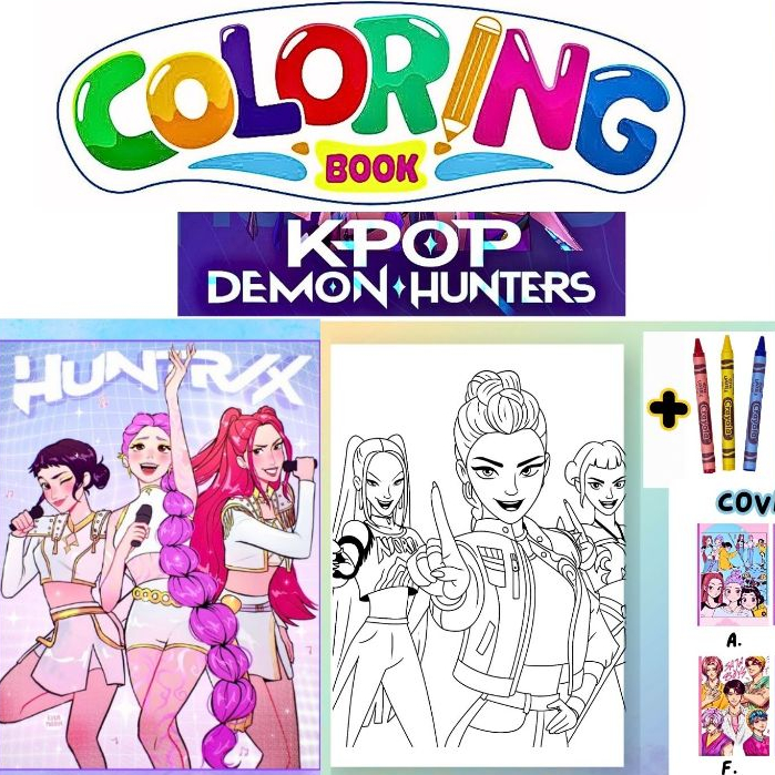 KPOP DEMON HUNTERS COLORING ACTIVITY BOOK –FUN & EDUCATIONAL GIFT ...