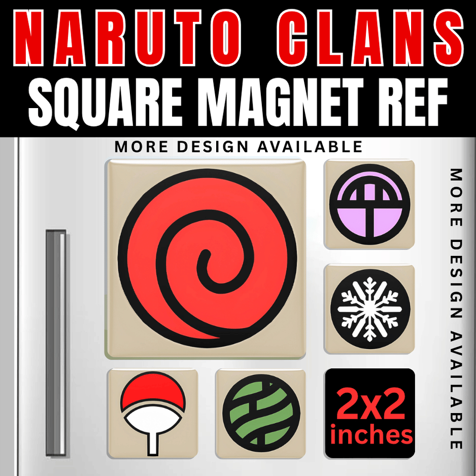 NARUTO CLANS - 2X2 INCHES REF MAGNET AND BUTTON PIN | Shopee Philippines