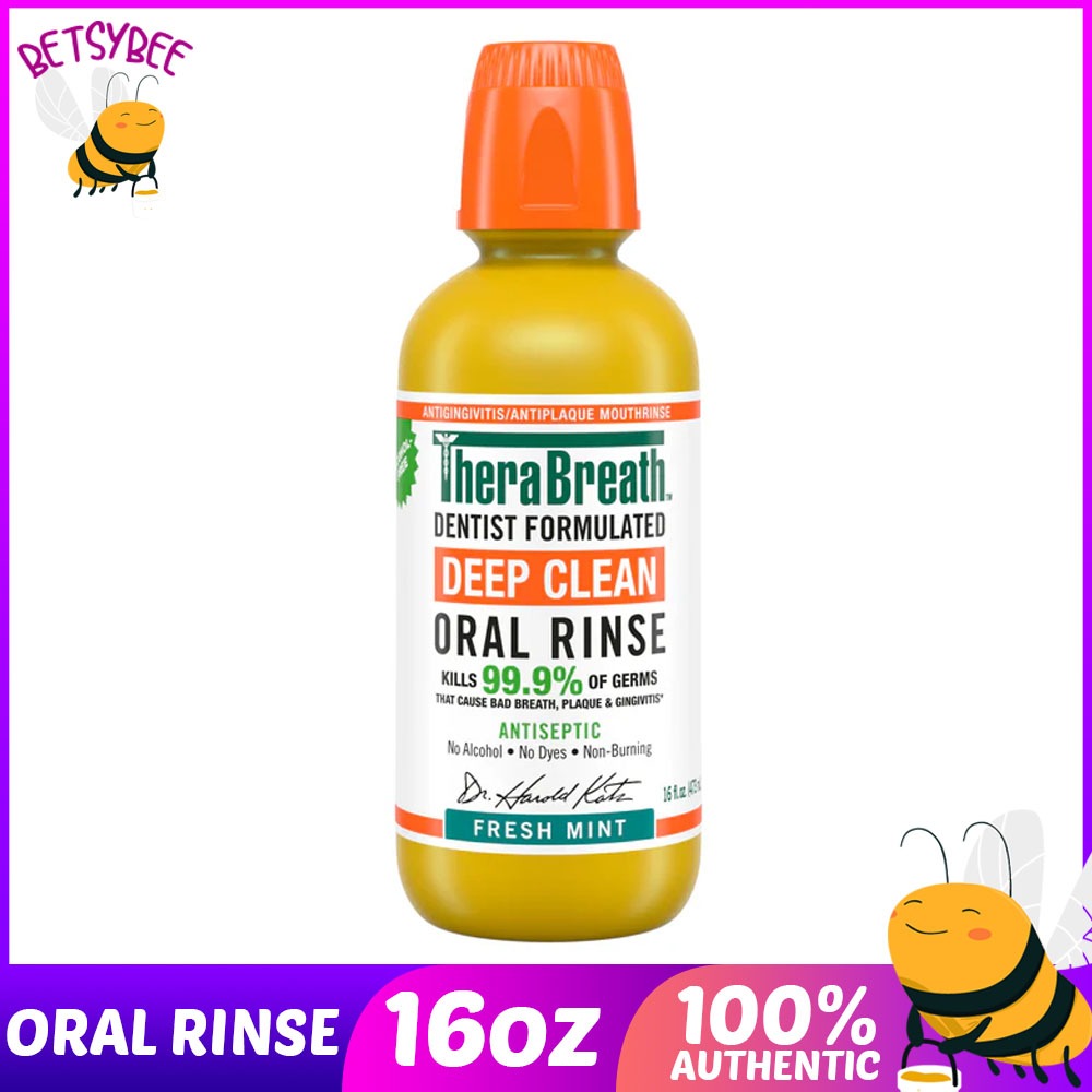 TheraBreath Deep Clean Oral Rinse Fresh Mint Flavor 16 fl oz 473ml ...