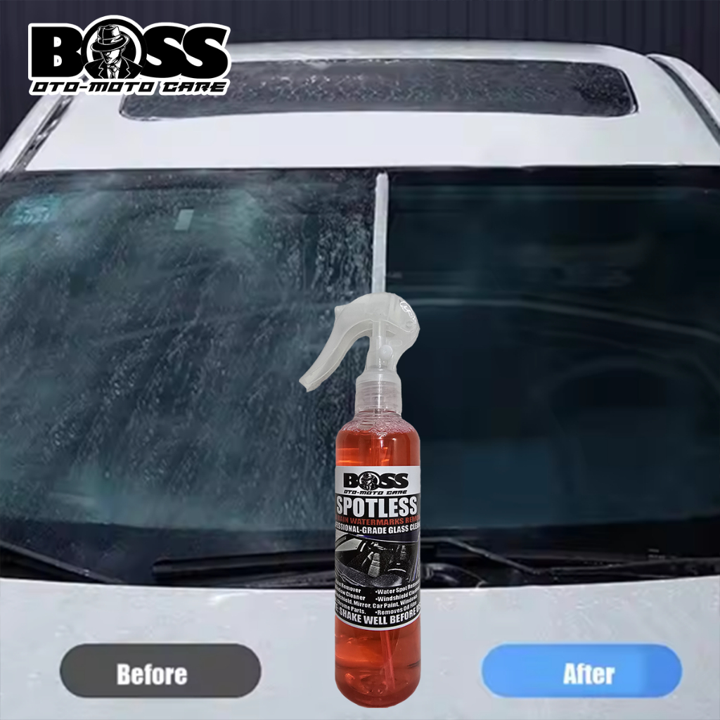 SPOTLESS BY BOSS Glass & Windshield Cleaner – Remove Fungus & Water ...