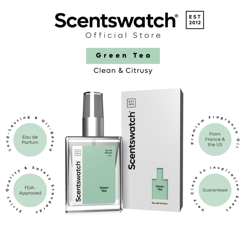 Scentswatch GREEN TEA Perfume for Women: Long-Lasting, Oil-based Eau De ...