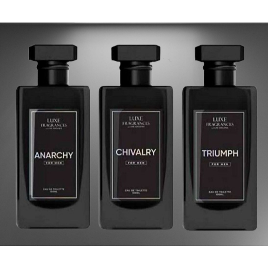 Luxe Fragrances for men Anarchy-Chivalry-Triumph 100ml | Shopee Philippines