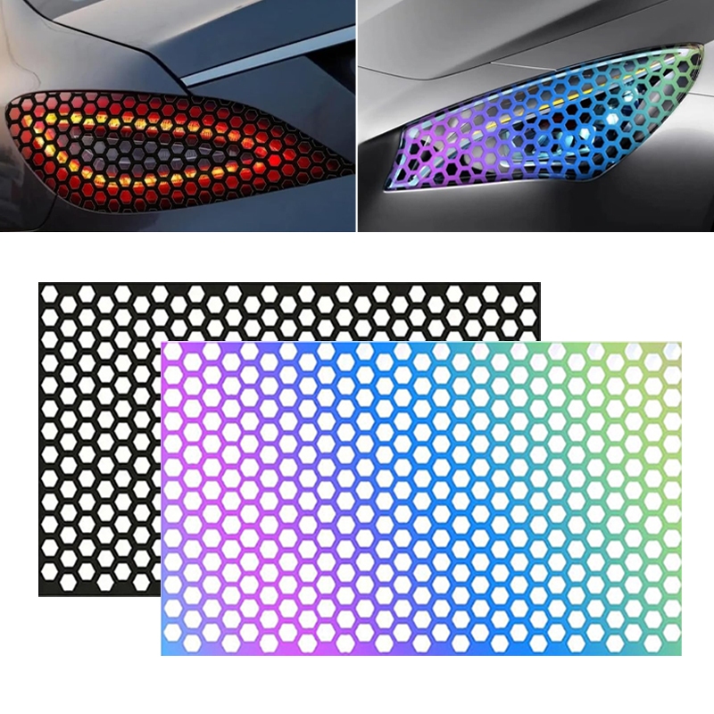 Car Rear Tail Light Lamp Stickers,48*30cm Honeycomb Type Decal,Rear ...