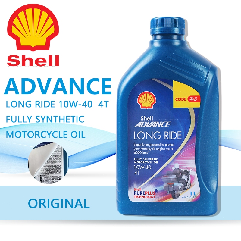 Shell Advance Long Ride 1L Ultra10W40 Fully Synthetic 4T blu For ...