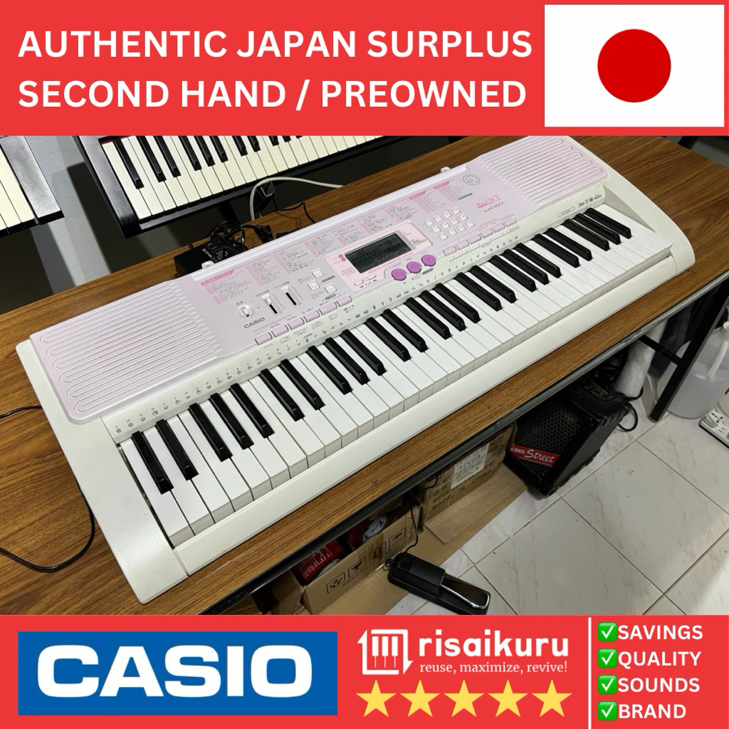 CASI0 LK-107 Piano Keyboard Organ 61 Keys – Semi Weighted Touch ...