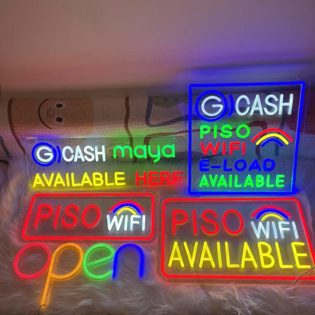 [Gcash maya] Gcash led light Piso Wifi available signage pisowifi sign ...