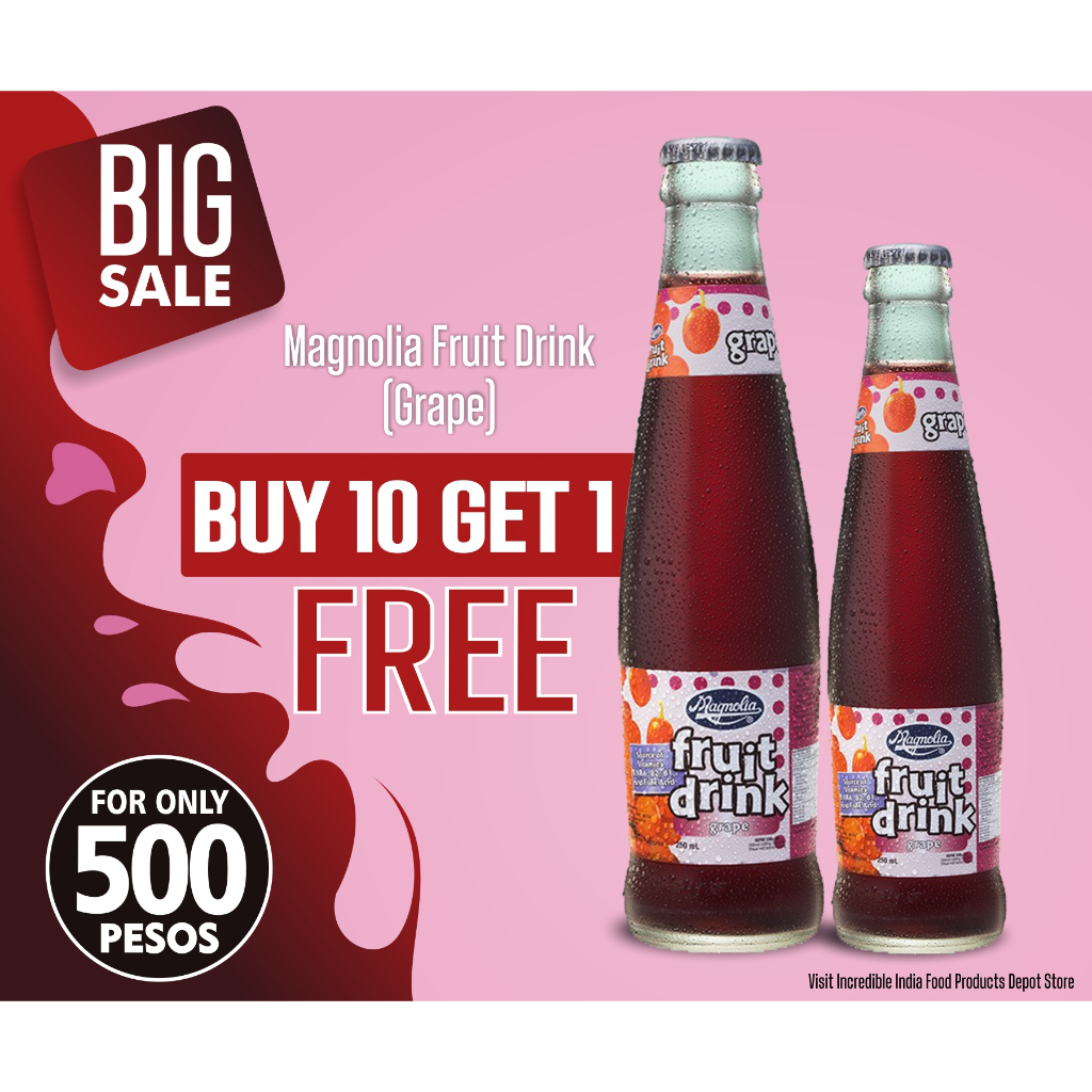 Magnolia Fruit Drink - Grape (Health Tea) 250ml Buy 10 Get 1 Free ...