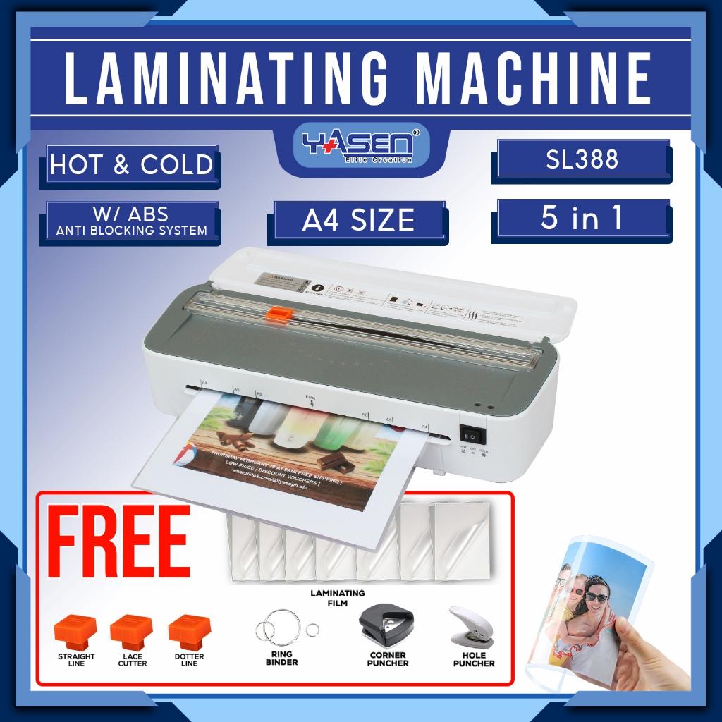 Officom 5in1 SL688 A4 Laminator Hot and Cold Laminating Machine w/ Cut ...
