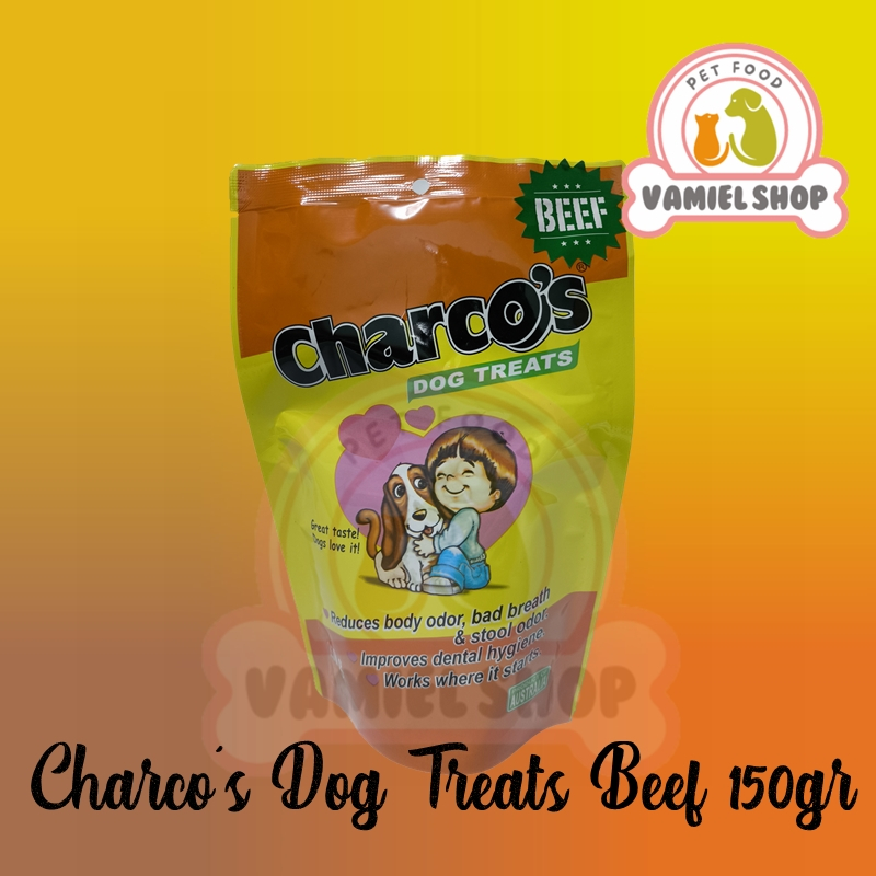 CHARCO'S Beef Dog Treats (150g) - Reduces Body Odor, Bad Breath & Stool ...