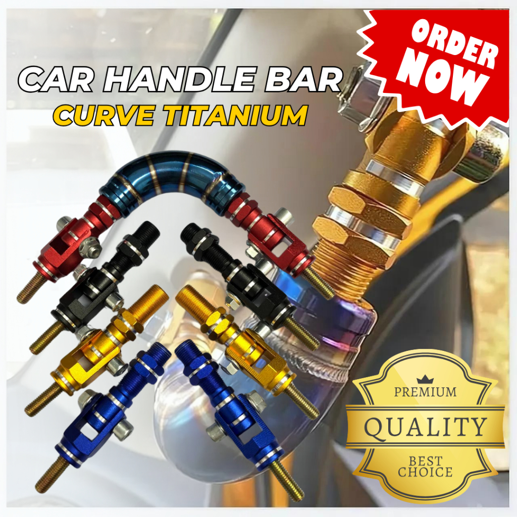COD 1pcs Curve Style Universal High Quality Burnt Titanium Thai Car ...