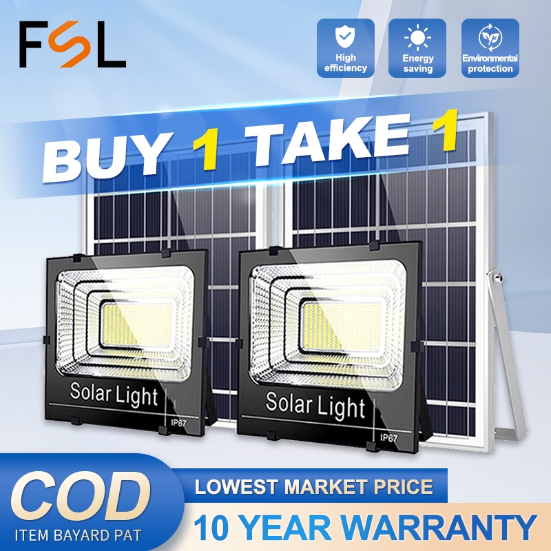 【FSL】Solar Outdoor Waterproof LED Flood Light with Remote Control and ...