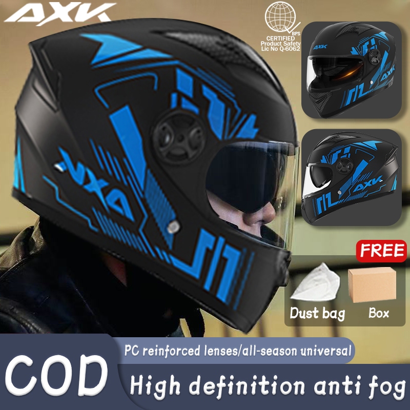 AXK Motorcycle Helmet Full Face Dual Visor 557 Full Series Helmet with ...