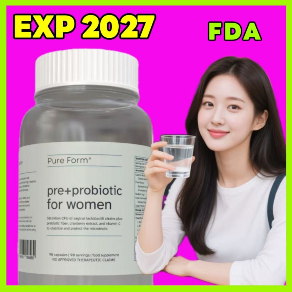FDA Pure Form Pre + Probiotic for Women | 50 Billion CFU Prebiotic ...