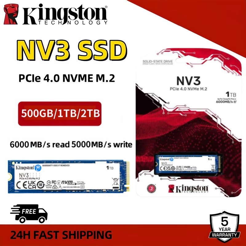 Kingston NV3 500GB 1TB 2TB PCIe 4.0 NVMe M.2 SSD Solid State Drive 6000Mbps | Shopee Philippines