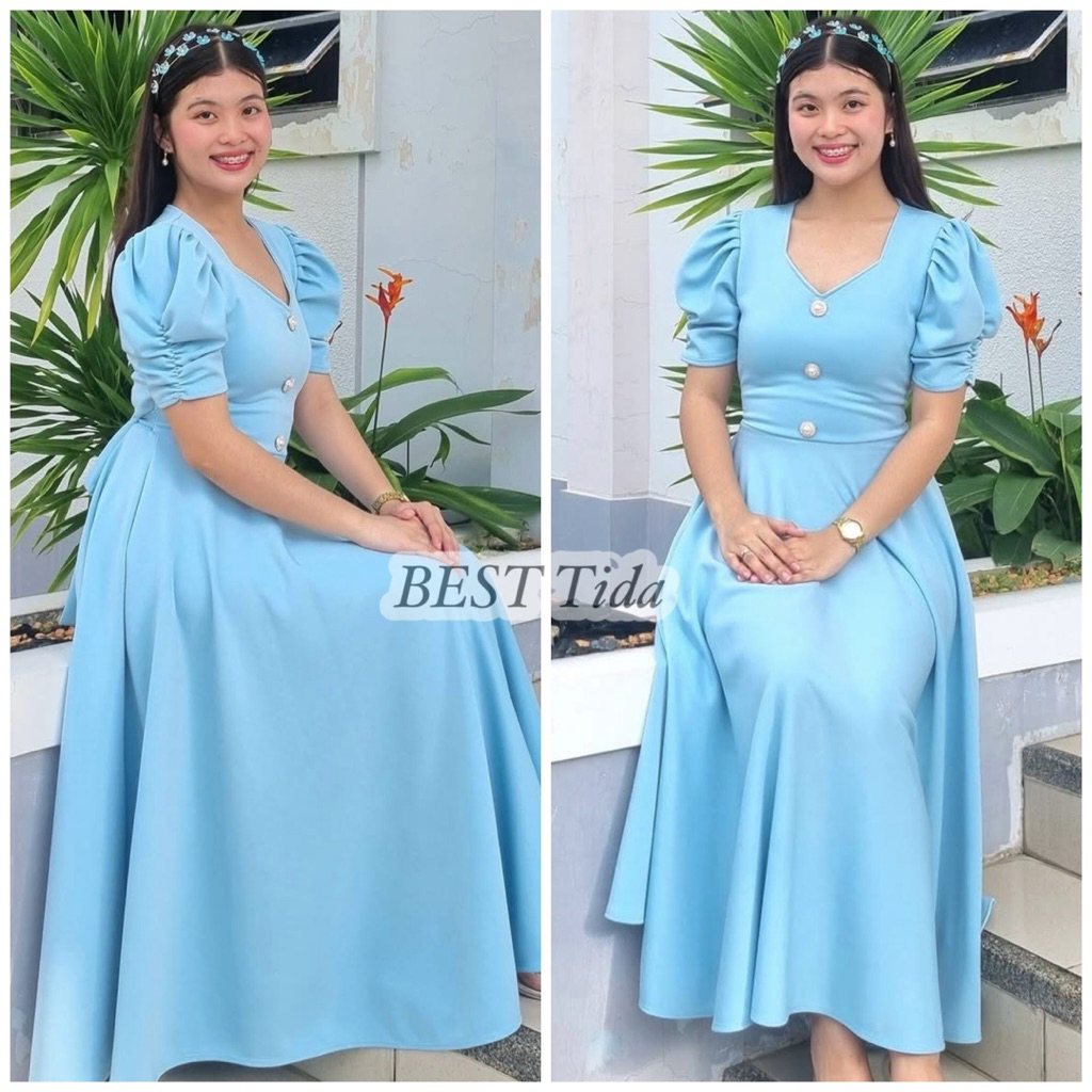 MAXINE FULL CIRCLE BALLOON DRESS | Shopee Philippines